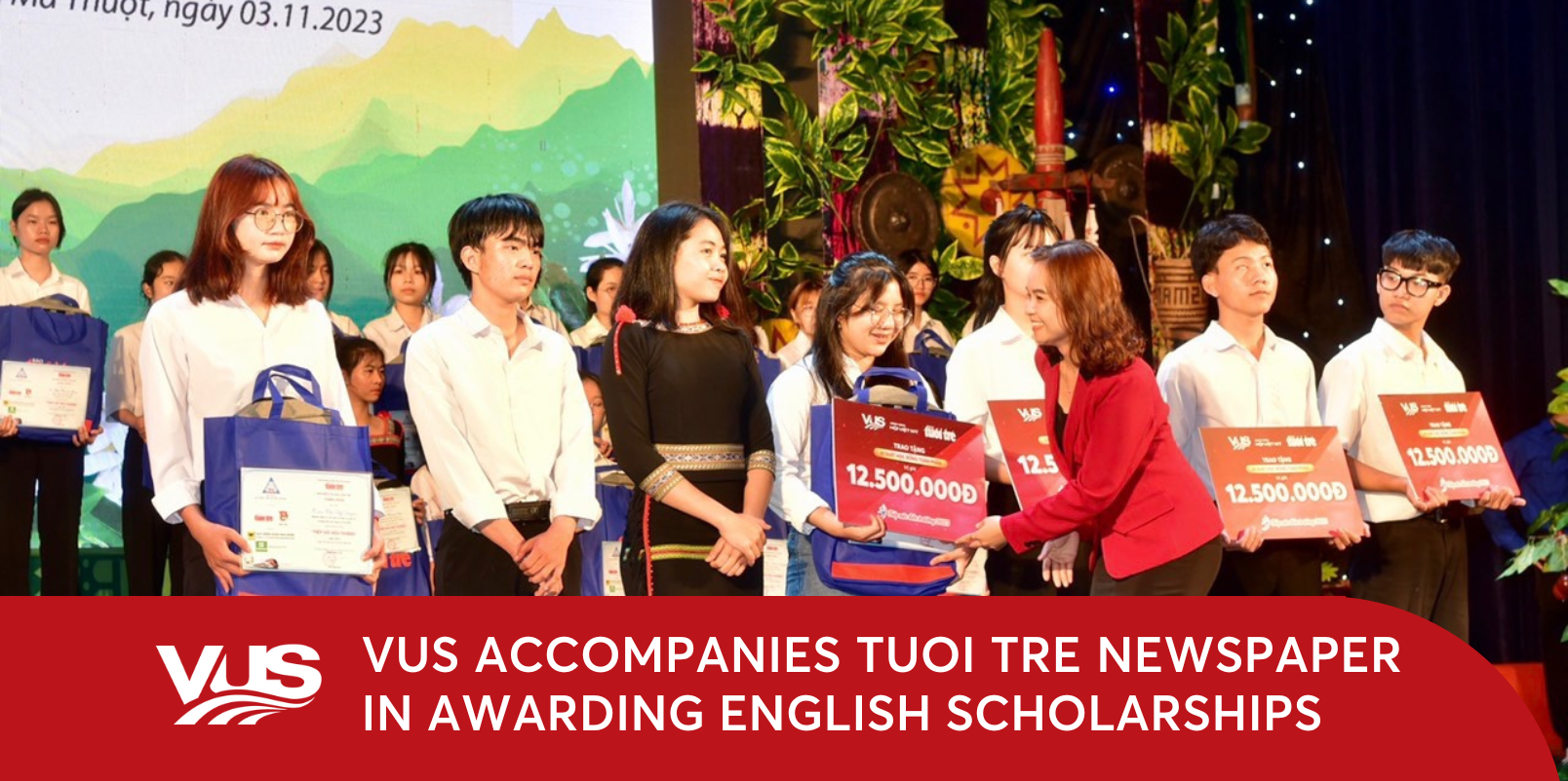 VUS ACCOMPANIES TUOI TRE NEWSPAPER IN AWARDING ENGLISH SCHOLARSHIPS - VUS